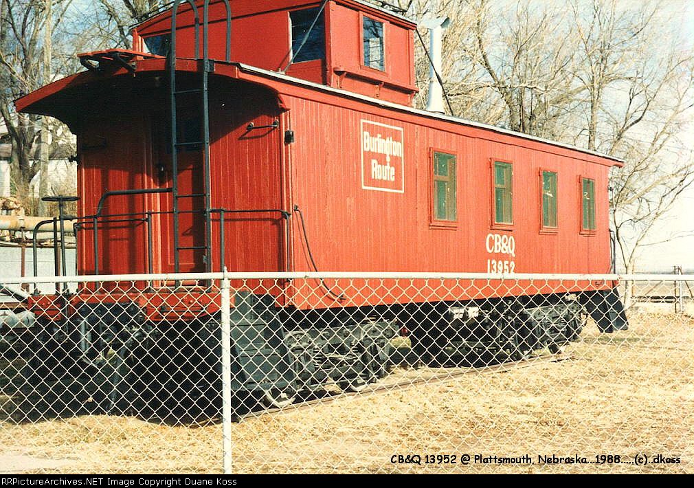 Repainted CB&Q Caboose (1988)